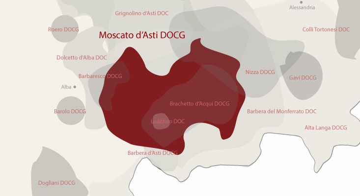 Moscato d'Asti - Espumoso dulce del Piemonte - Vinissimus